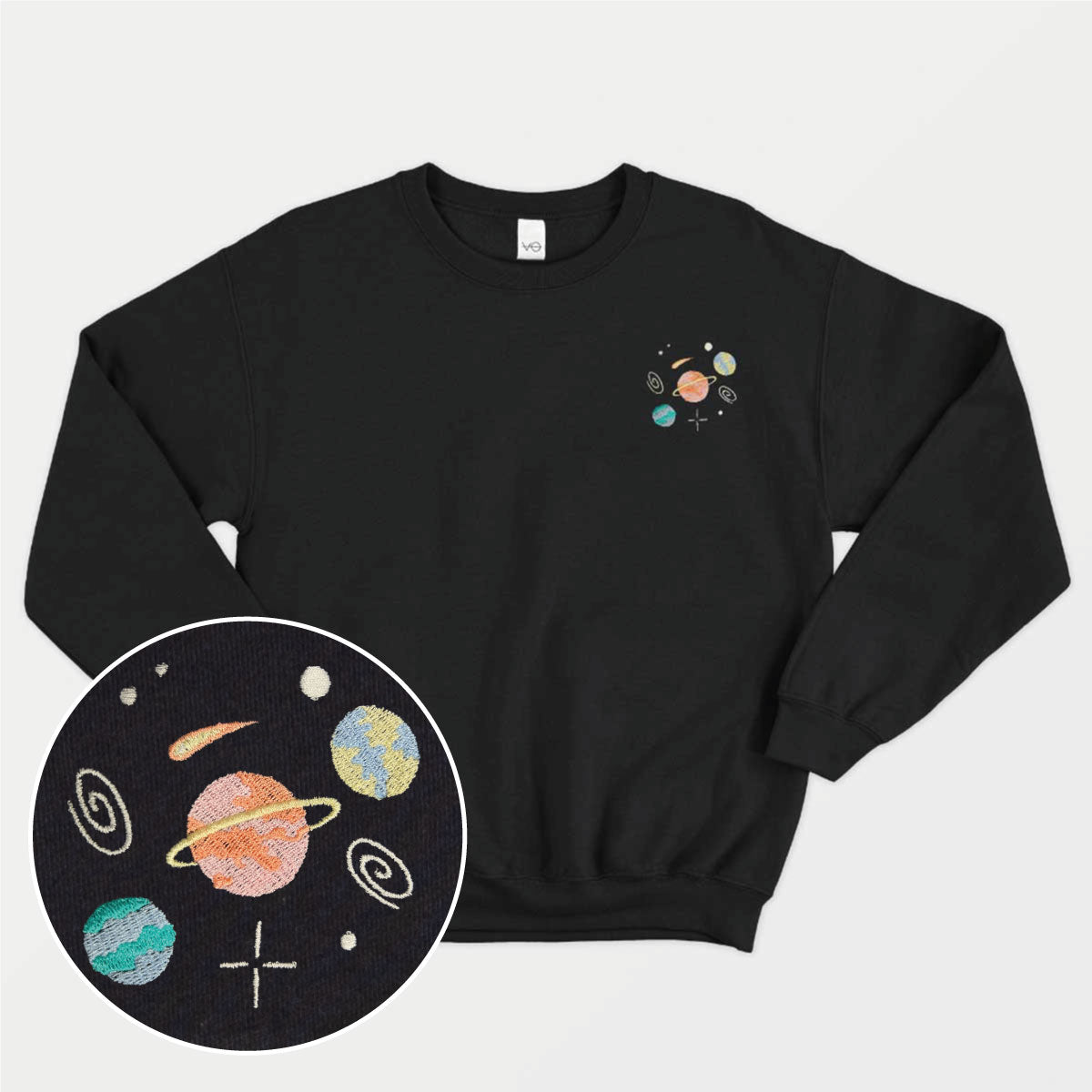 Planets Embroidered Sweatshirt (Unisex) | VO