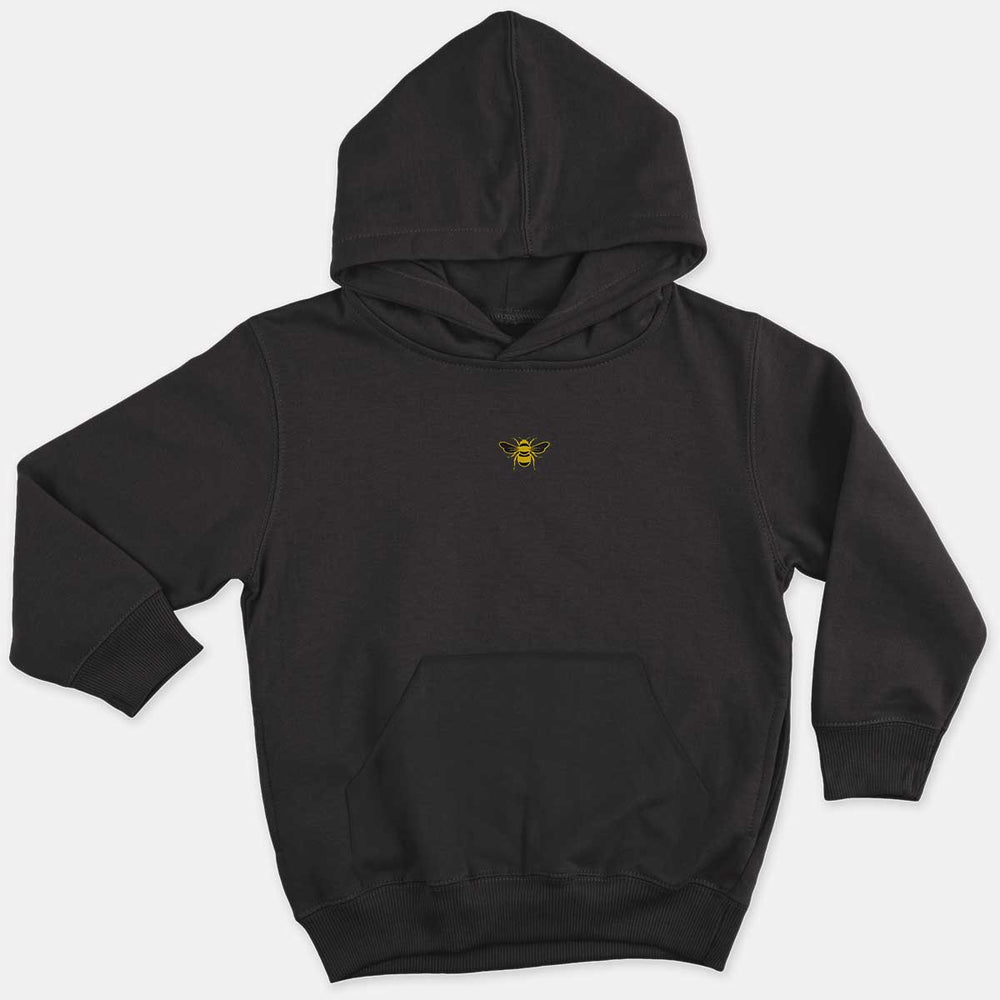 Tiny Embroidered Bumble Bee Kids Hoodie (Unisex) | VO